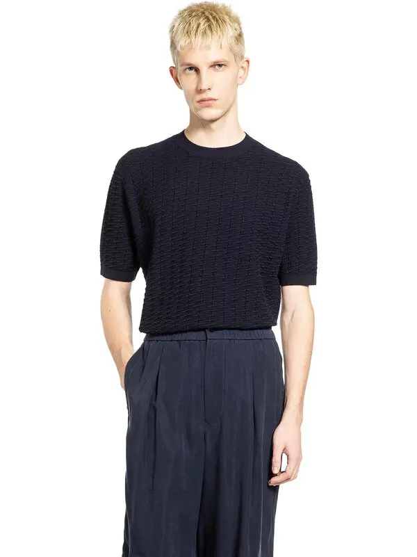 Giorgio Armani Virgin Wool T-shirt - Blue