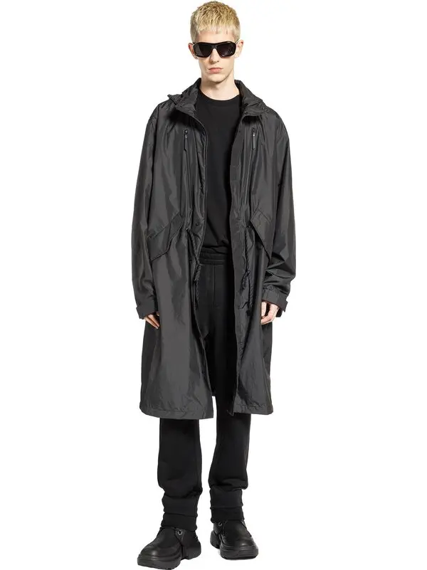 Moncler Aliso Hooded Rain Coat - Black
