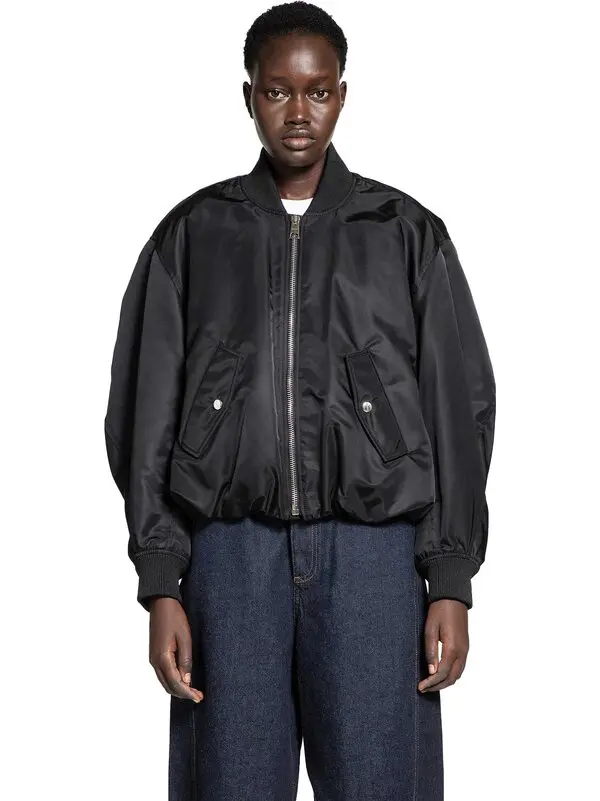 Givenchy Cropped Cocoon Bomber Jacket - Black