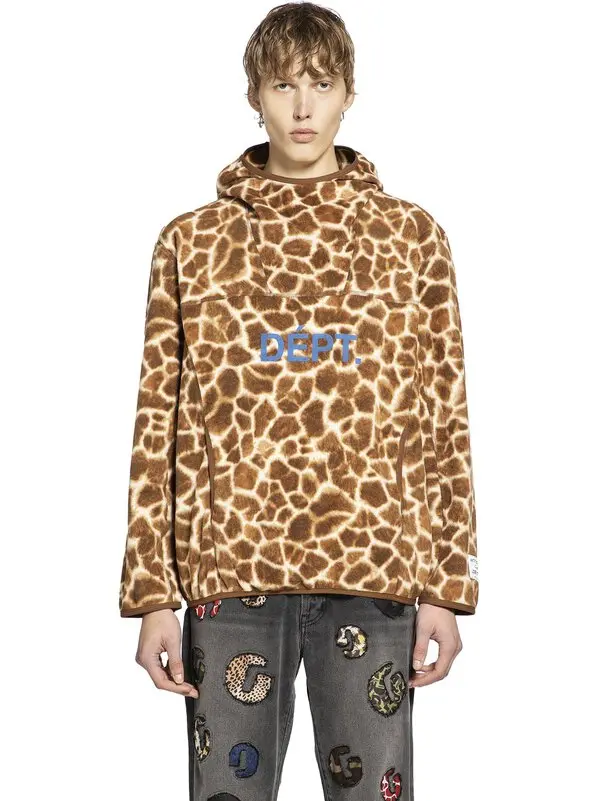 GALLERY DEPT. Trail Fleece With Giraffe Print - Brown