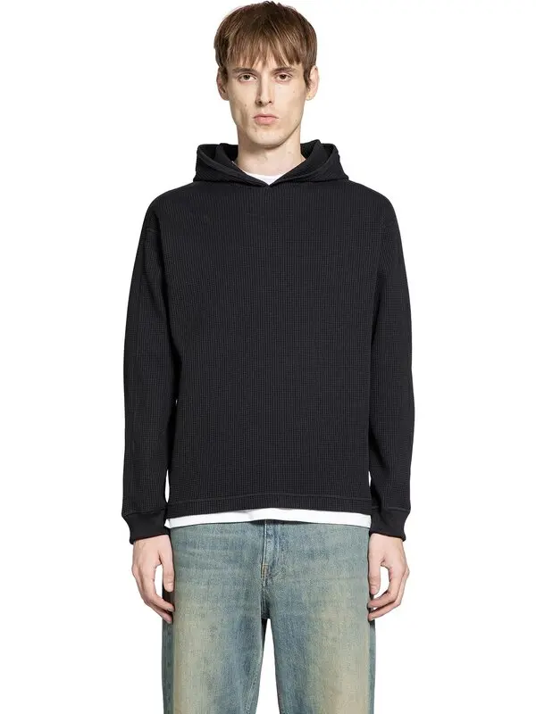 Herno Honeycomb Cotton Jersey Hoodie - Black