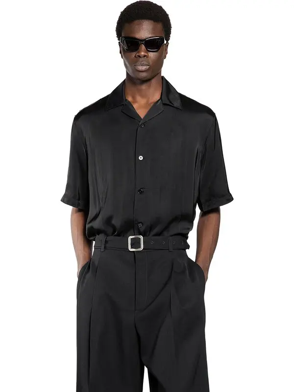 JIL SANDER Fluid Viscose Shirt - Black