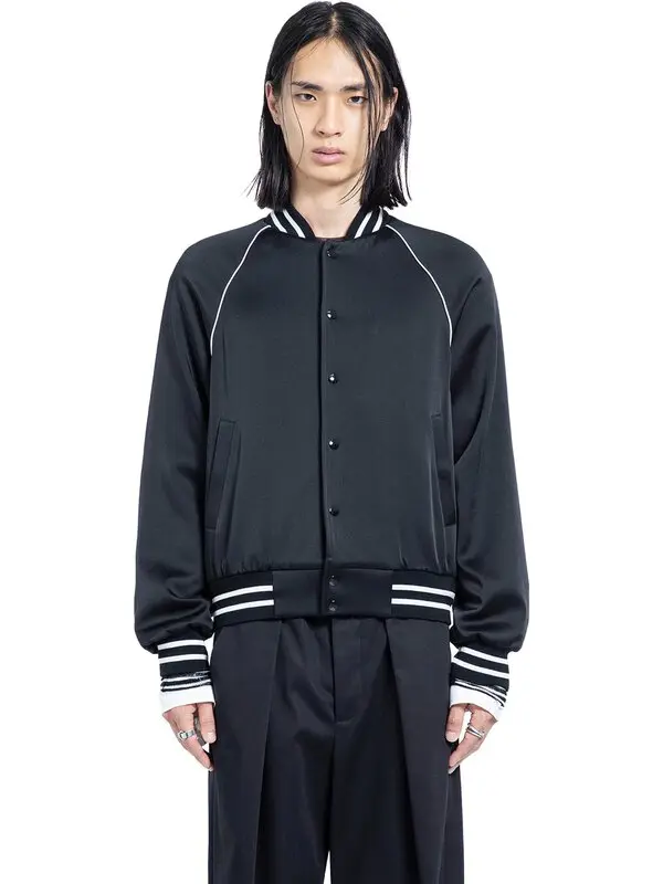 ANN DEMEULEMEESTER Esko Bomber In Cady Satin - Black
