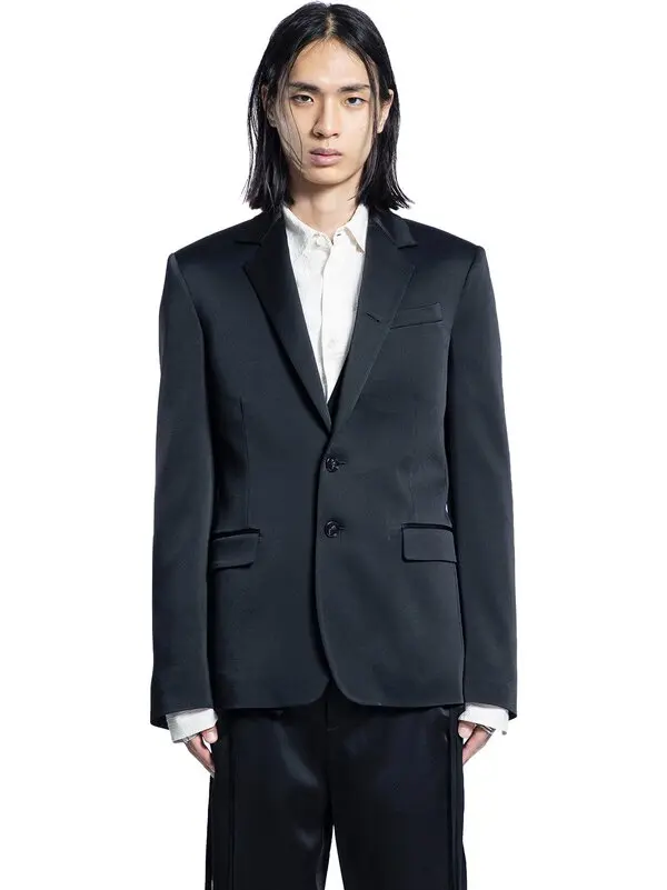 ANN DEMEULEMEESTER Vince Blazer In Cady Satin - Black