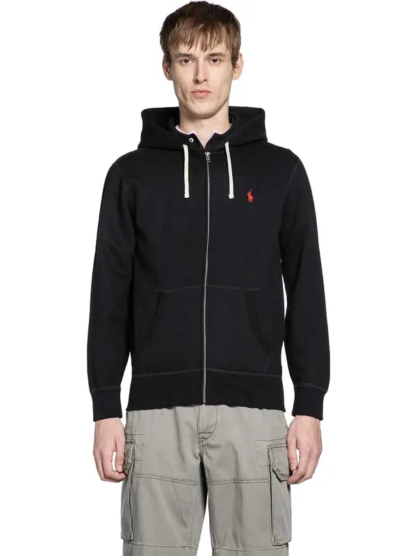 Polo Ralph Lauren Rl Fleece Zip-up Hoodie - Black