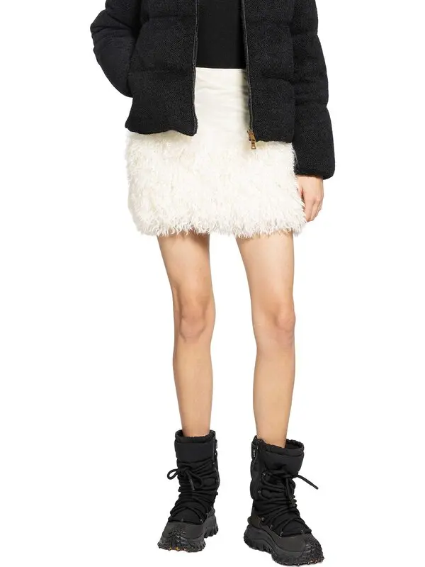 Moncler Teddy Mini Skirt - White