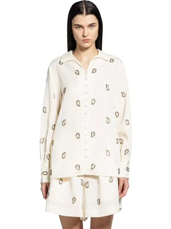 Polo Ralph Lauren Beaded Paisley Lightweight Shirt - Off-white