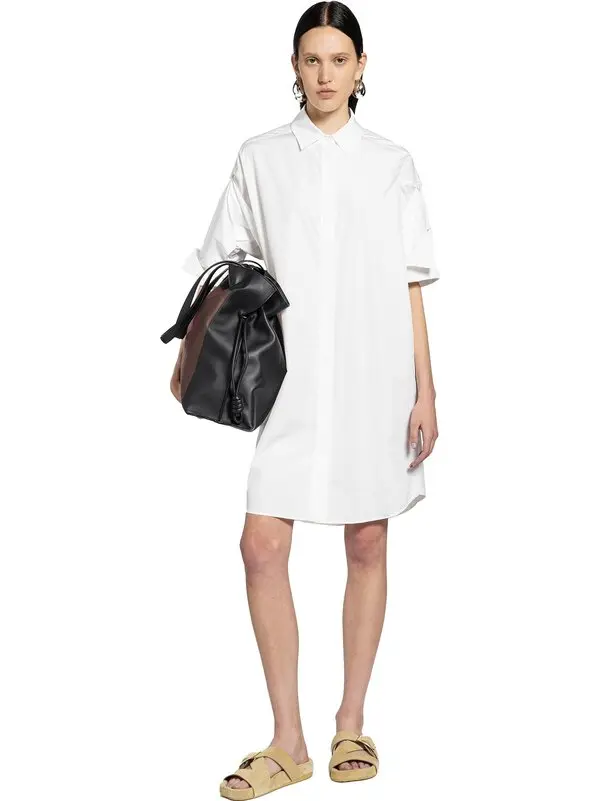 Loewe Cotton Poplin Shirt Dress - White