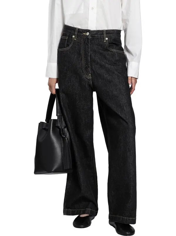 Studio Nicholson Wide Leg Jeans - Black