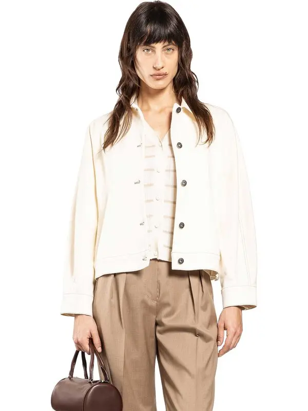 Max Mara Jersey-effect Denim Overshirt - Black