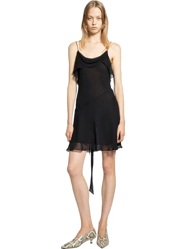 Acne Studios Silk Mini Dress - Black
