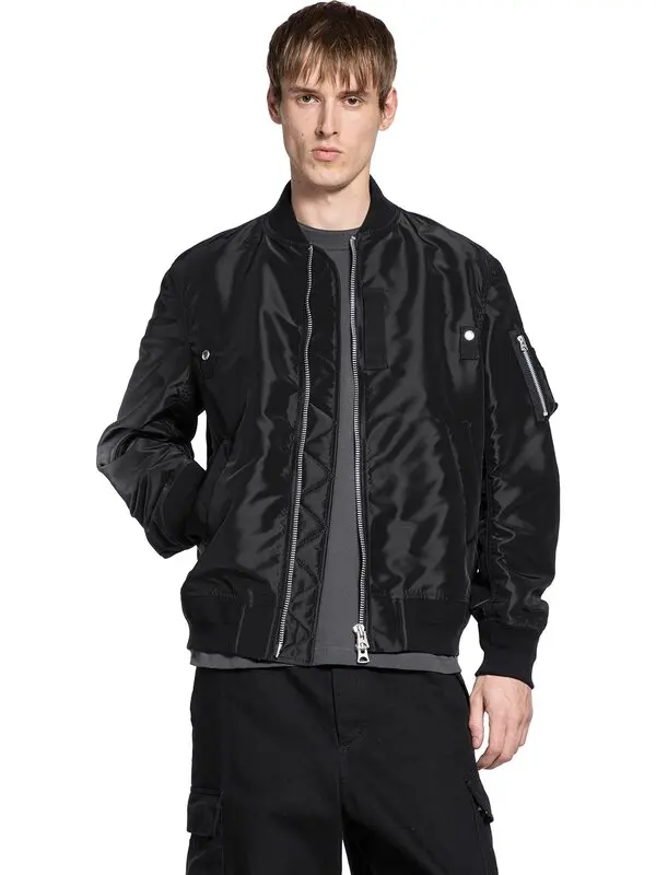 Sacai Padded Nylon Twill Bomber Jacket - Black