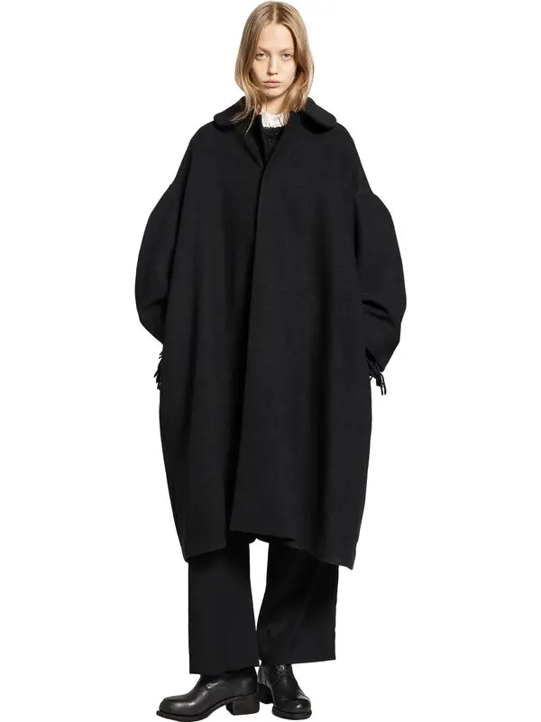 CDGCDG Comme Des Garçons Puffed Sleeve Oversized Coat - Black