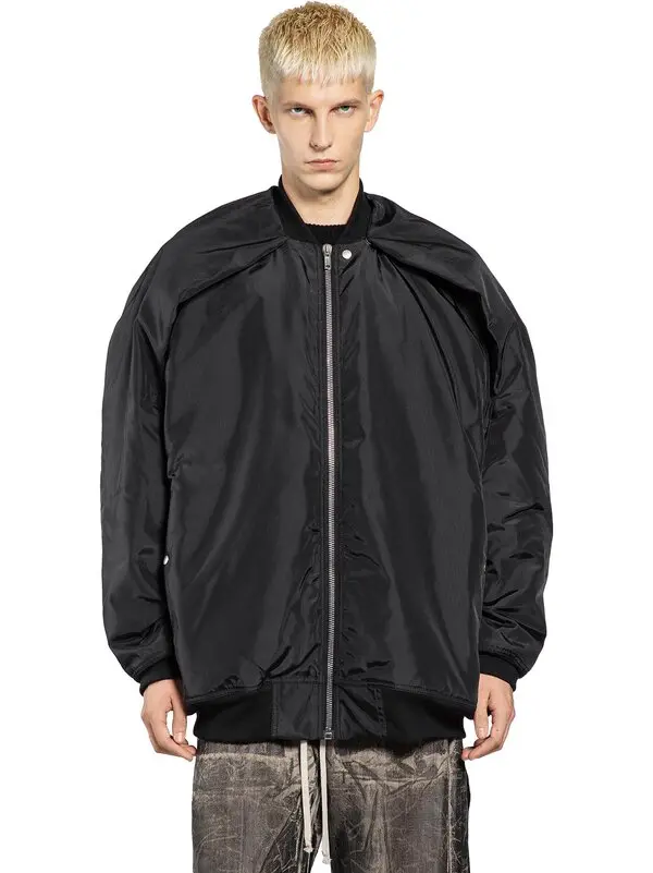 Rick Owens Convertible Jumbo Peter Flight Bomber Jacket - Black