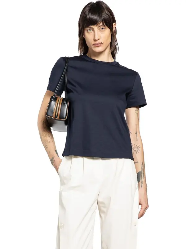 Max Mara Essential Cotton Jersey T-shirt - Blue
