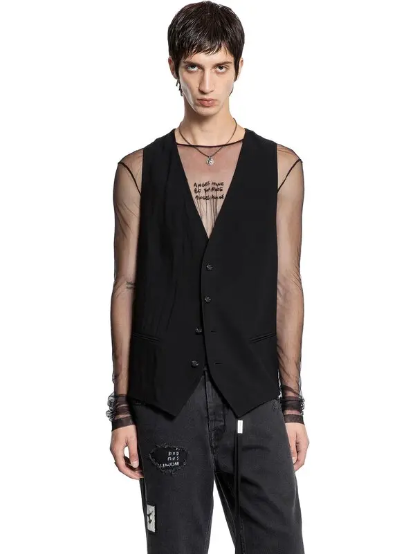 ANN DEMEULEMEESTER Classic Waistcoat - Black