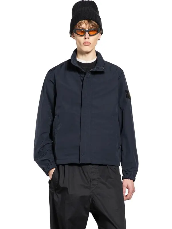Stone Island 4100033 Cotton Moleskin Windbreaker - Blue