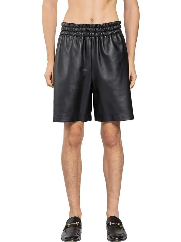 Gucci Nappa Leather Shorts - Black