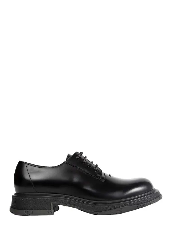 Gucci Patent Leather Lace-up Shoes - Black