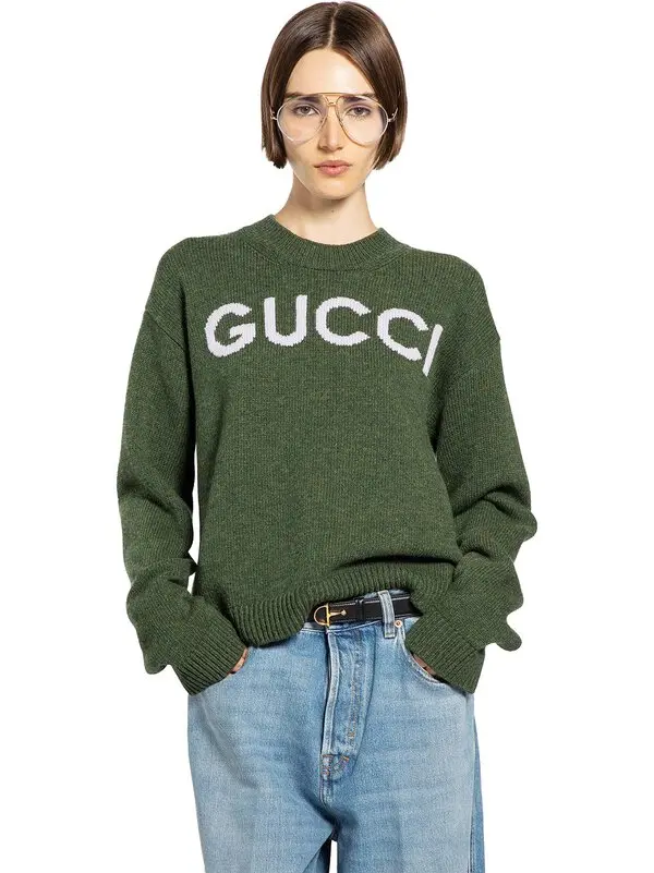 Gucci Intarsia Wool Sweater - White