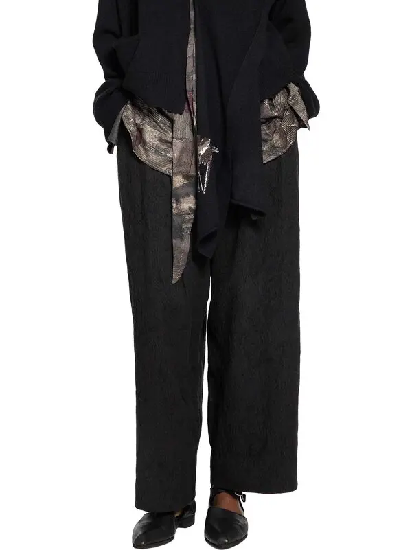 ZIGGY CHEN Pleated Trousers - Brown