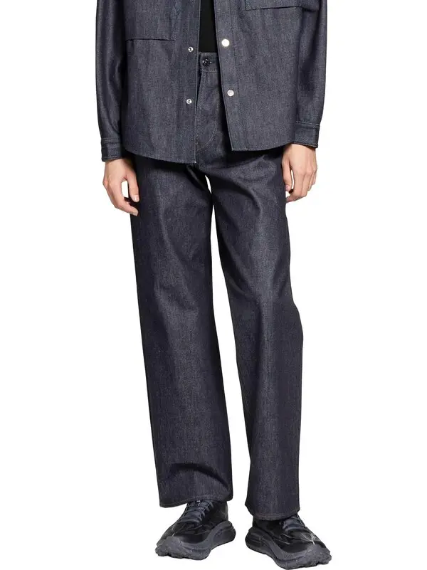 Stone Island Indigo Denim Loose Fit Jeans - Blue