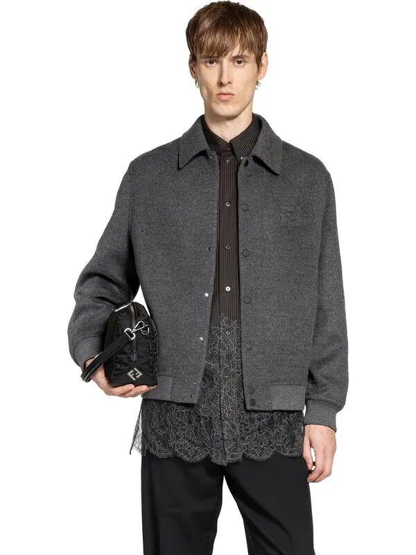 Fendi Wool Blouson Jacket - Grey