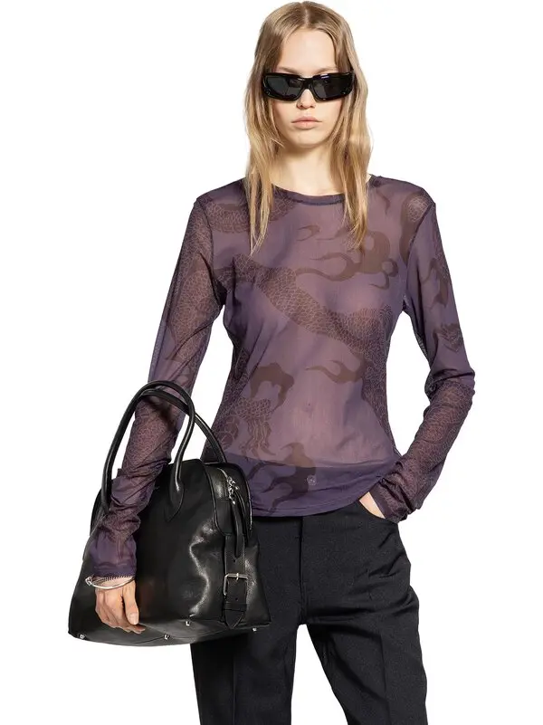Our Legacy Super Slim Long Sleeve Tee - Purple