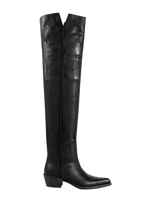 Khaite Clive Over-the-knee Flat Boots - Black