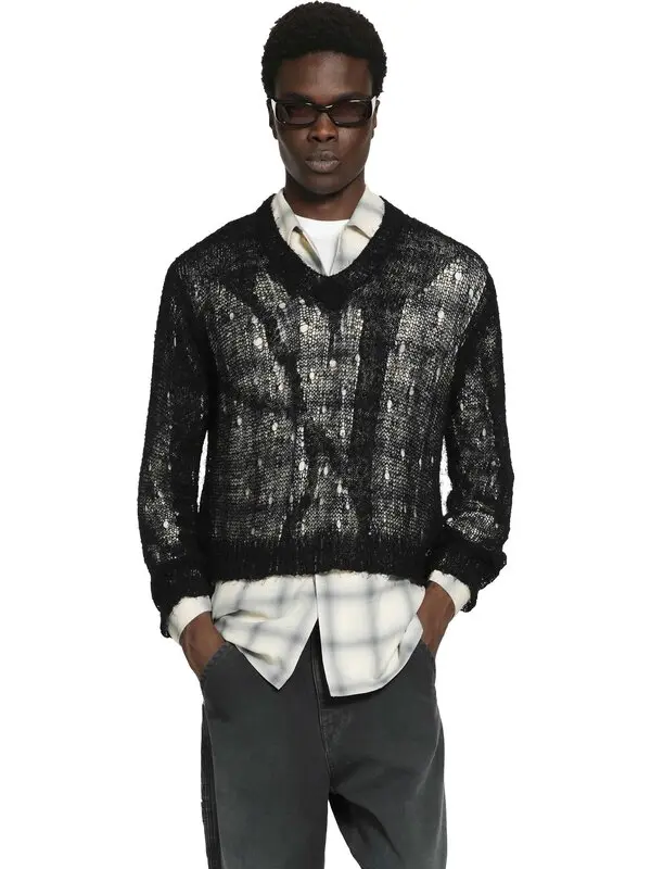 Our Legacy Slow V-neck Sweater - Black