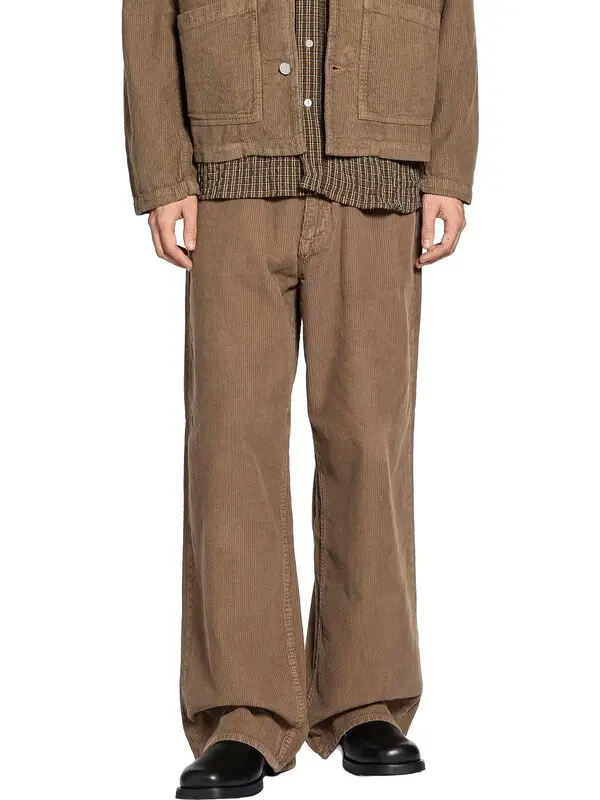 SUNFLOWER Super Wide Corduroy Trousers - Brown