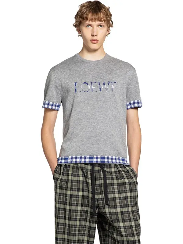 Loewe Top In Wool And Cotton - Grey