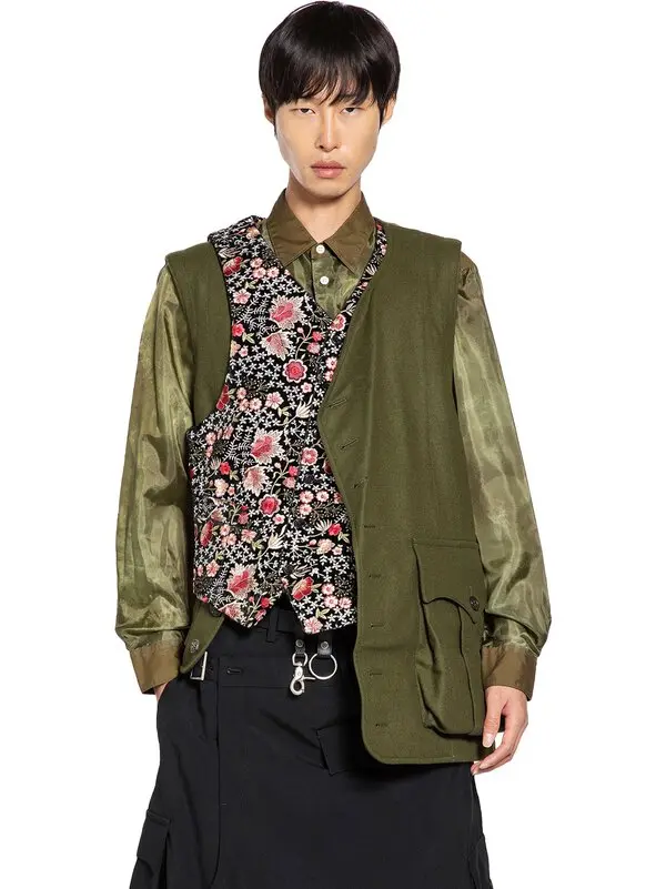 Comme Des Garçons Spliced Vest - Green