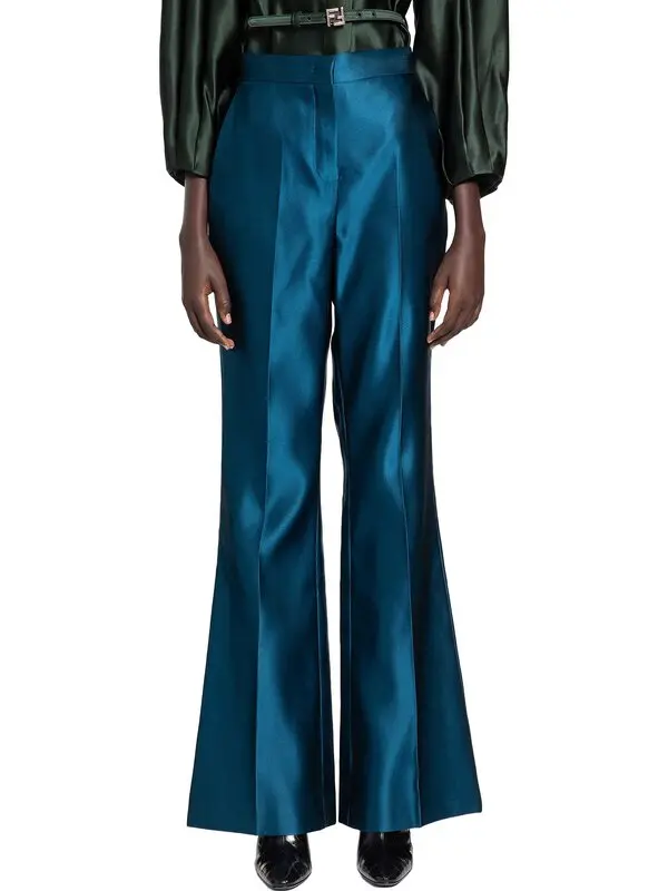 Fendi Duchess Satin Trousers - Blue