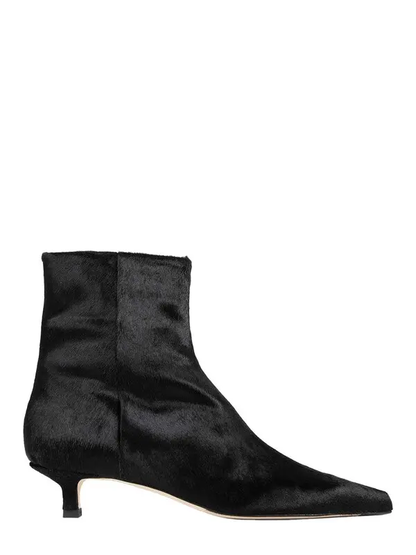 AeydĒ Sofie Ponyhair Ankle Boots - Black