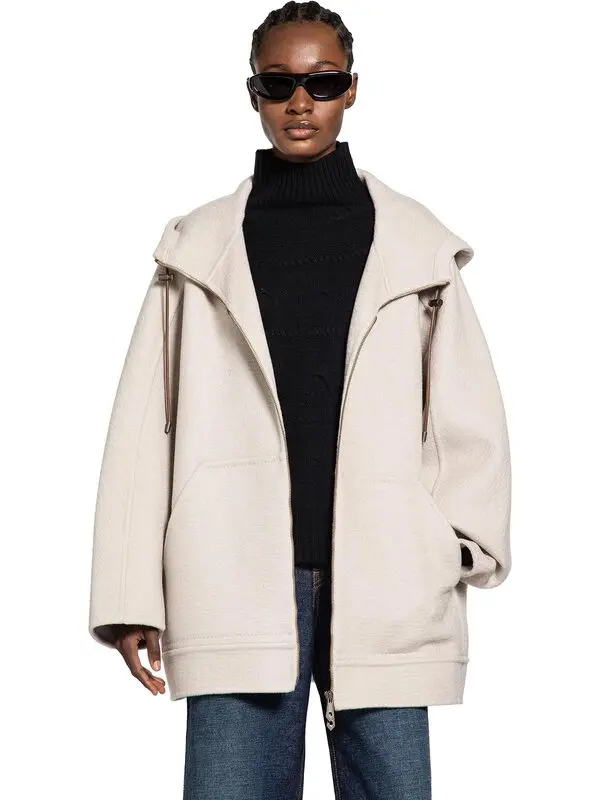 Max Mara Cashmere Hooded Jacket - Beige