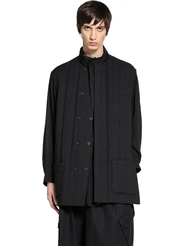 Yohji Yamamoto Padded Shirt Jacket - Black