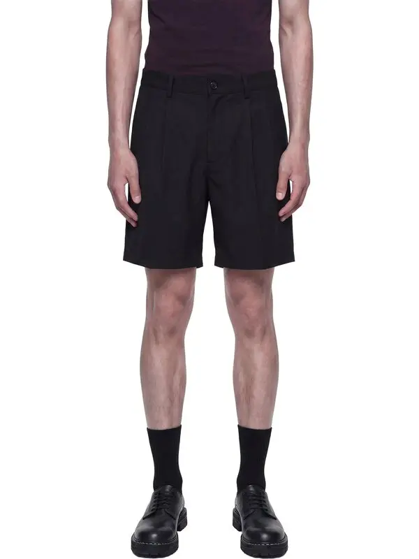 Comme Des Garçons Poly Wool Drill Shorts - Black