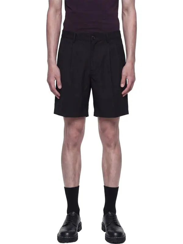 Comme Des Garçons Poly Wool Drill Shorts - Black