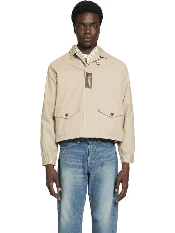 HUMAN MADE Cotton Flight Jacket With Animal Graphic - Beige