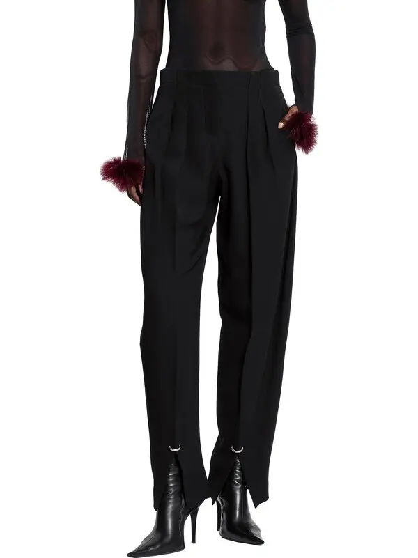 MUGLER Pierced Loose Tailored Trousers - Black