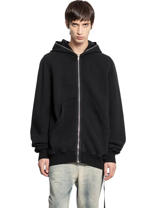 Rick Owens Oversized Zip-up Hoodie - Black