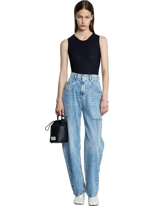MAISON MARGIELA Technical Jersey Bodysuit - Black