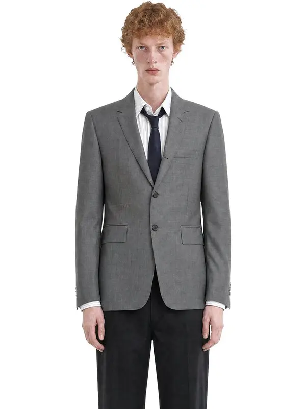 Thom Browne Super 120's Twill Classic Sports Blazer - Grey