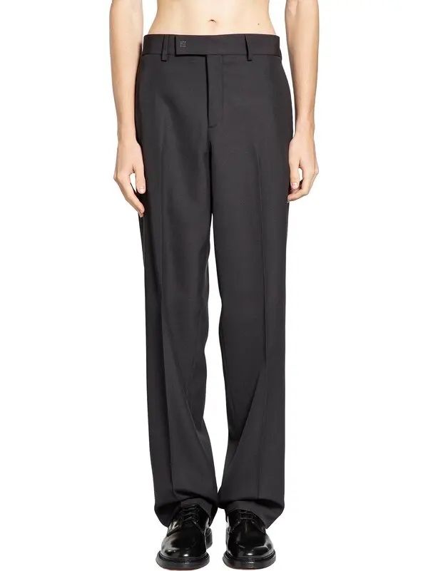 Fendi Cigarette Wool Crêpe Trousers - Brown