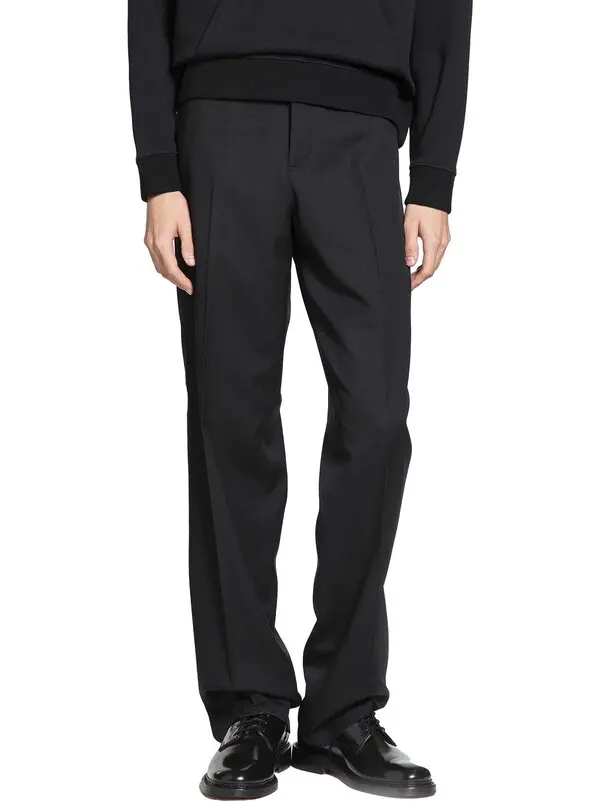 Fendi Tailored Virgin Wool Trousers - Black