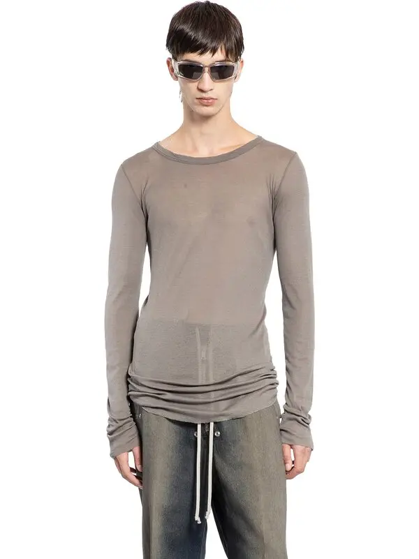 Rick Owens Forever Rib Ls T - Grey