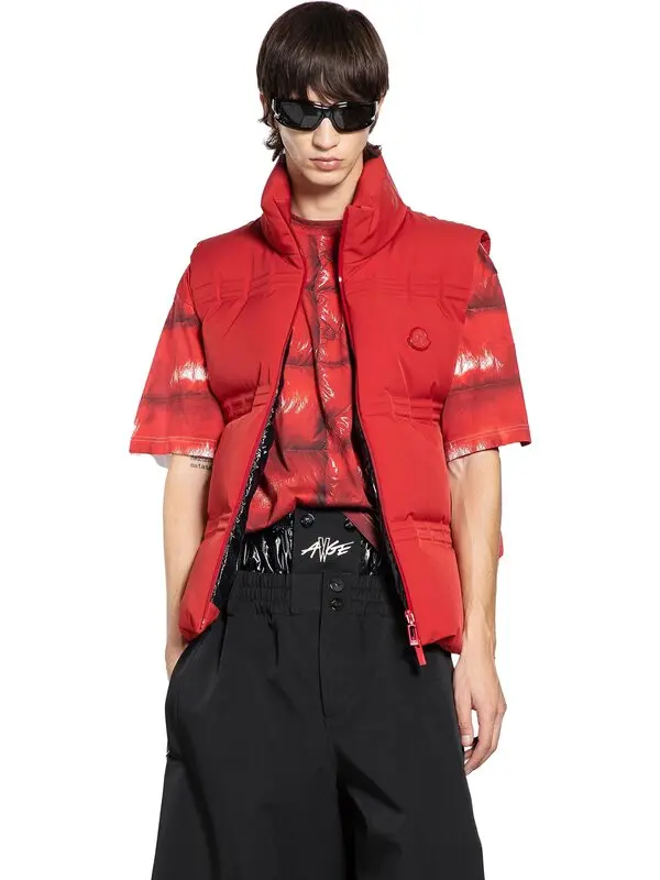 Moncler X A$ap Rocky Sparky Short Down Vest - Red