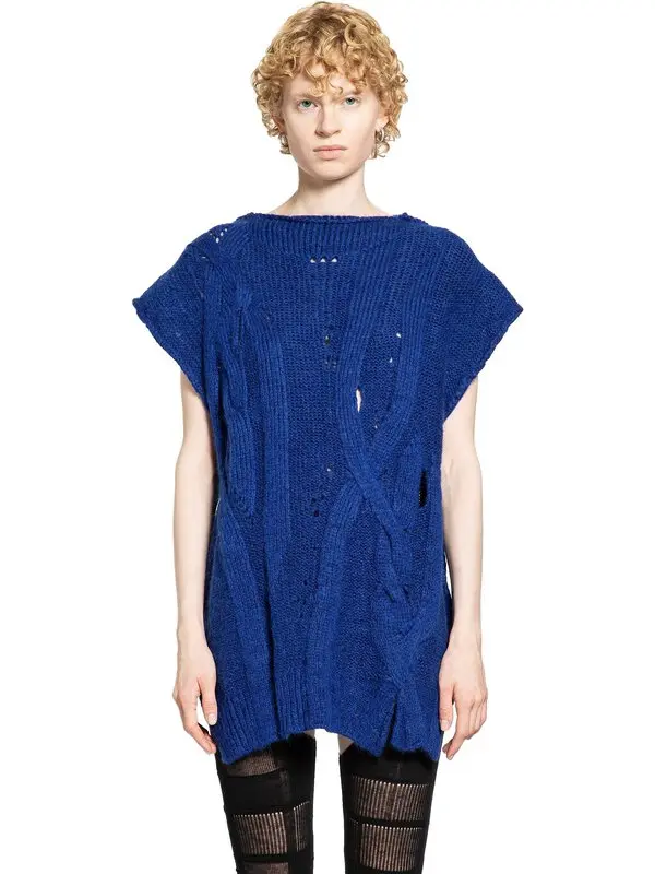 HALOS Cable Knit Vest - Blue
