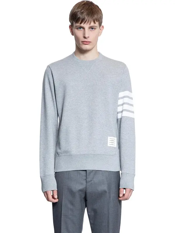 Thom Browne Loopback Jersey 4-bar Sweatshirt - Grey